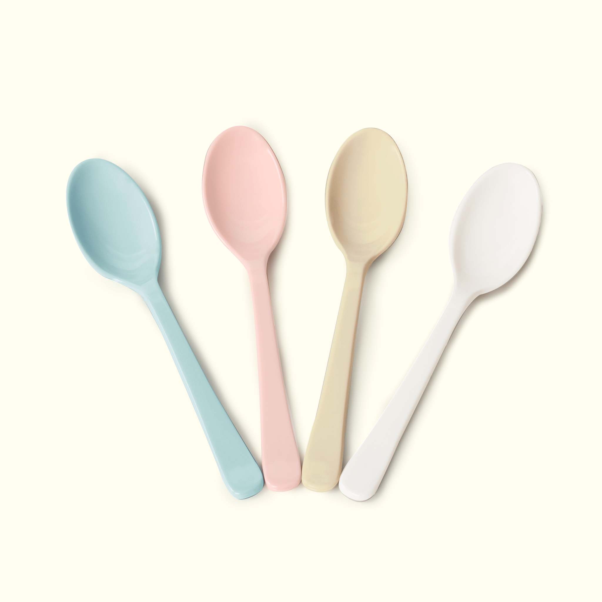 4 Pcs Children Spoon Set - Mixed Colours – The Plate Story